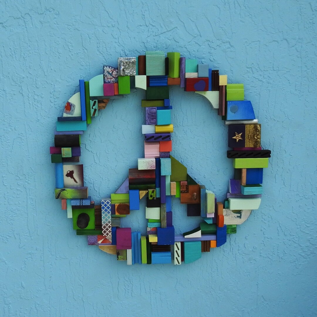 PEACE Symbol Large - Day of Peace - Shalom - Hand Made in America - One ...