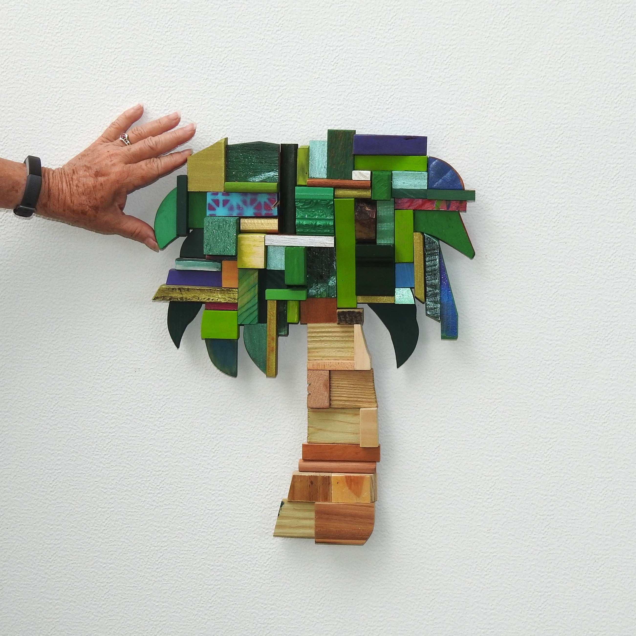 Little Palm Tree Wall Sculpture Recycled Wood 3D Wood Wall Art Beach ...