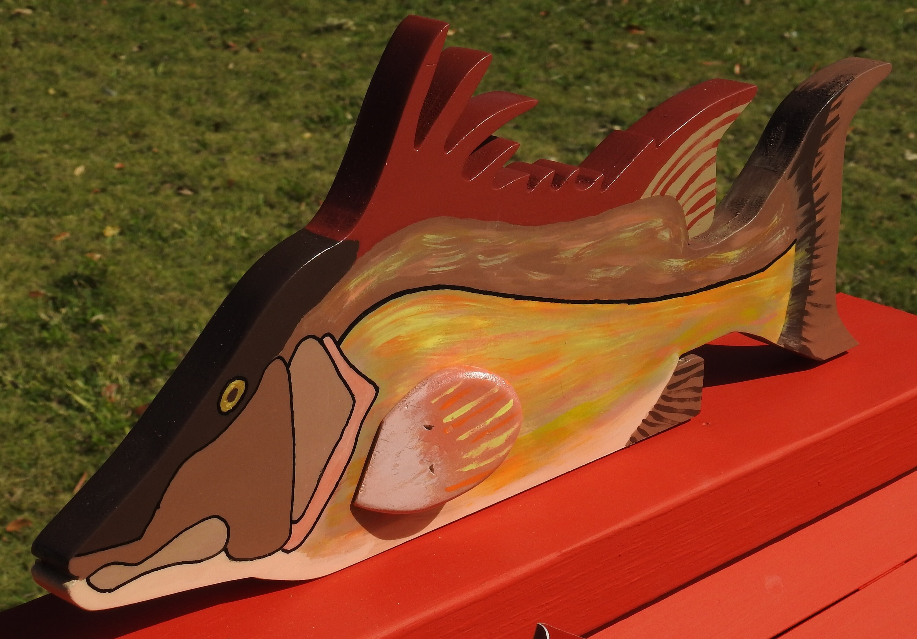 Hogfish Chalet Style Wooden Mailbox Topper Only - Mailbox Ornament ...
