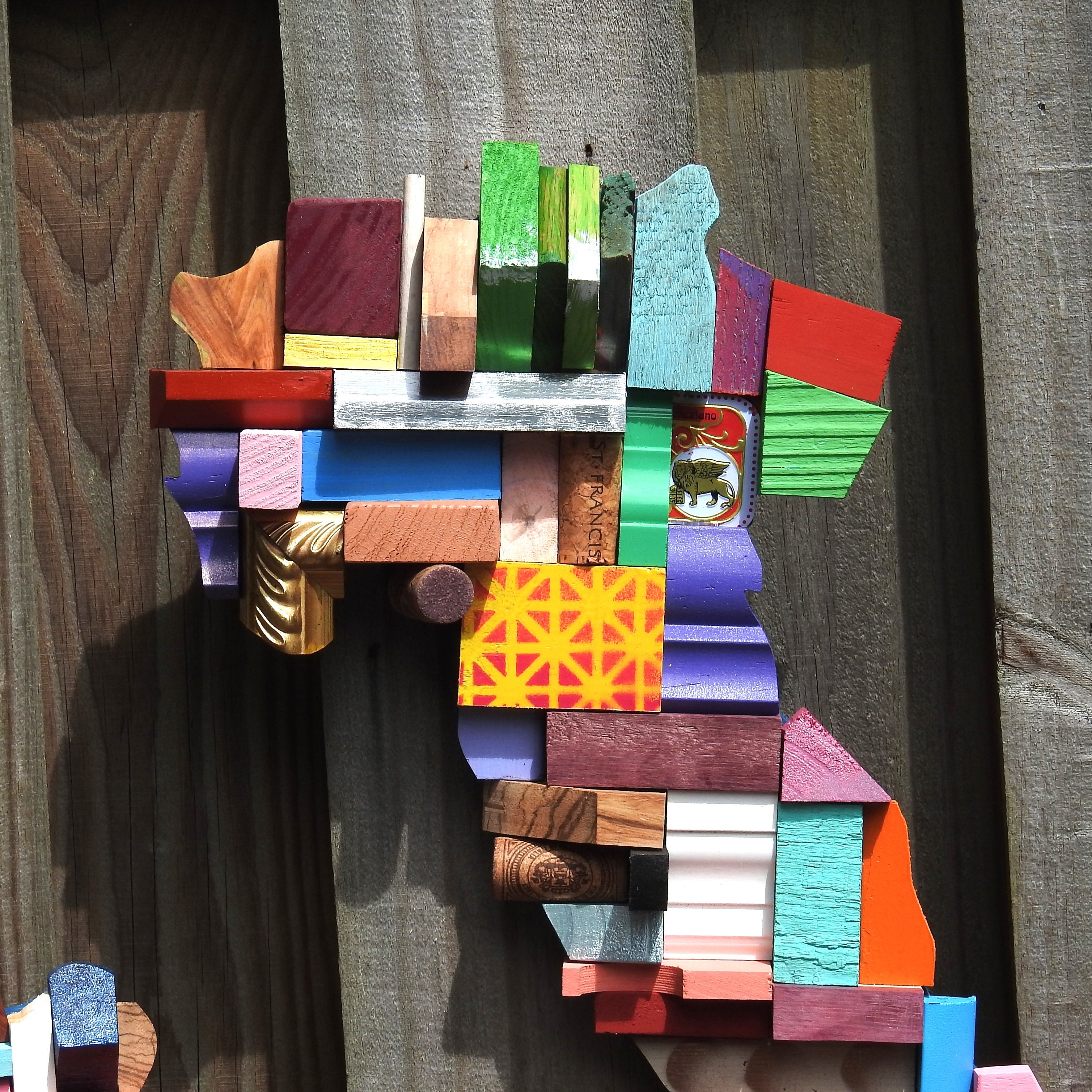 Small Map of Italy & Islands Colorful Blocks Collage Sicily Ortigia ...