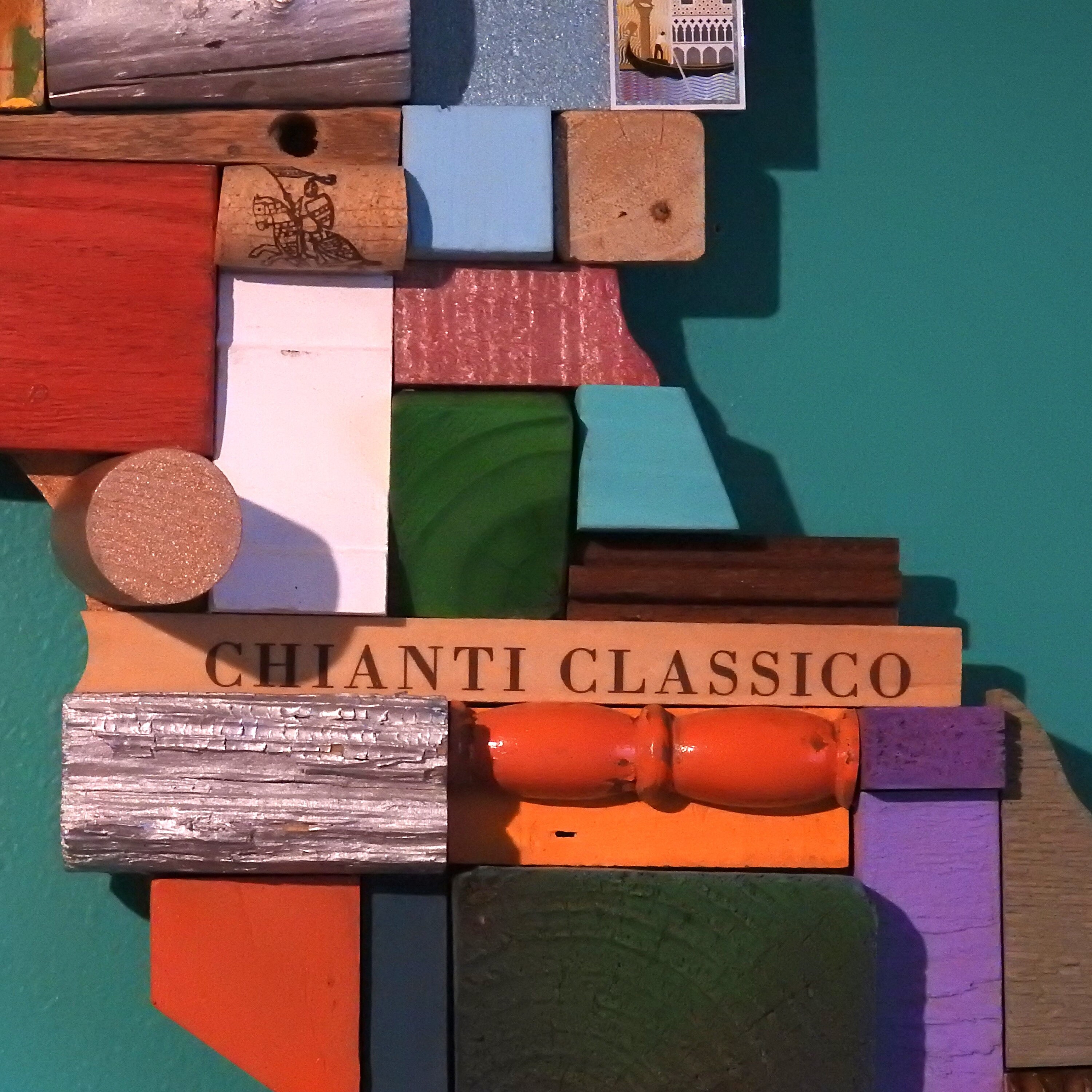 Large Map of Italy & Islands - Colorful Blocks - Collage - Sicily ...