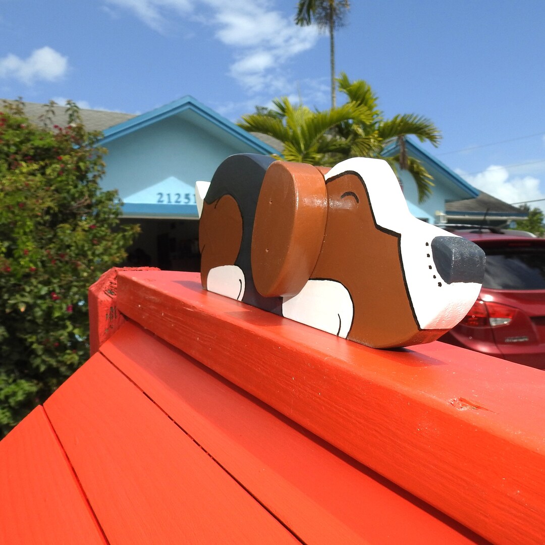 Beagle Mailbox - Chalet Style Wooden Mailbox With Topper - Puppy Love ...