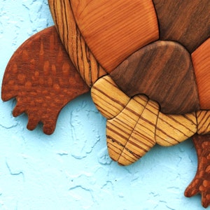 Large Sea Turtle - Intarsia - Beach House - One of a Kind Handmade ...