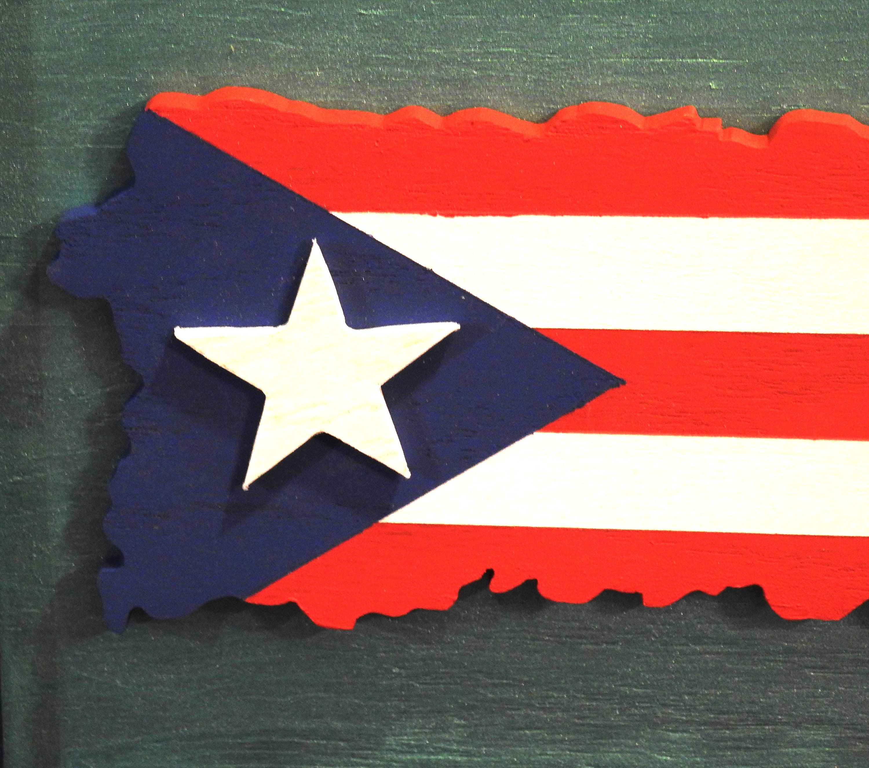 Puerto Rico Beautiful Caribbean Island - Framed Wood Map - Family ...