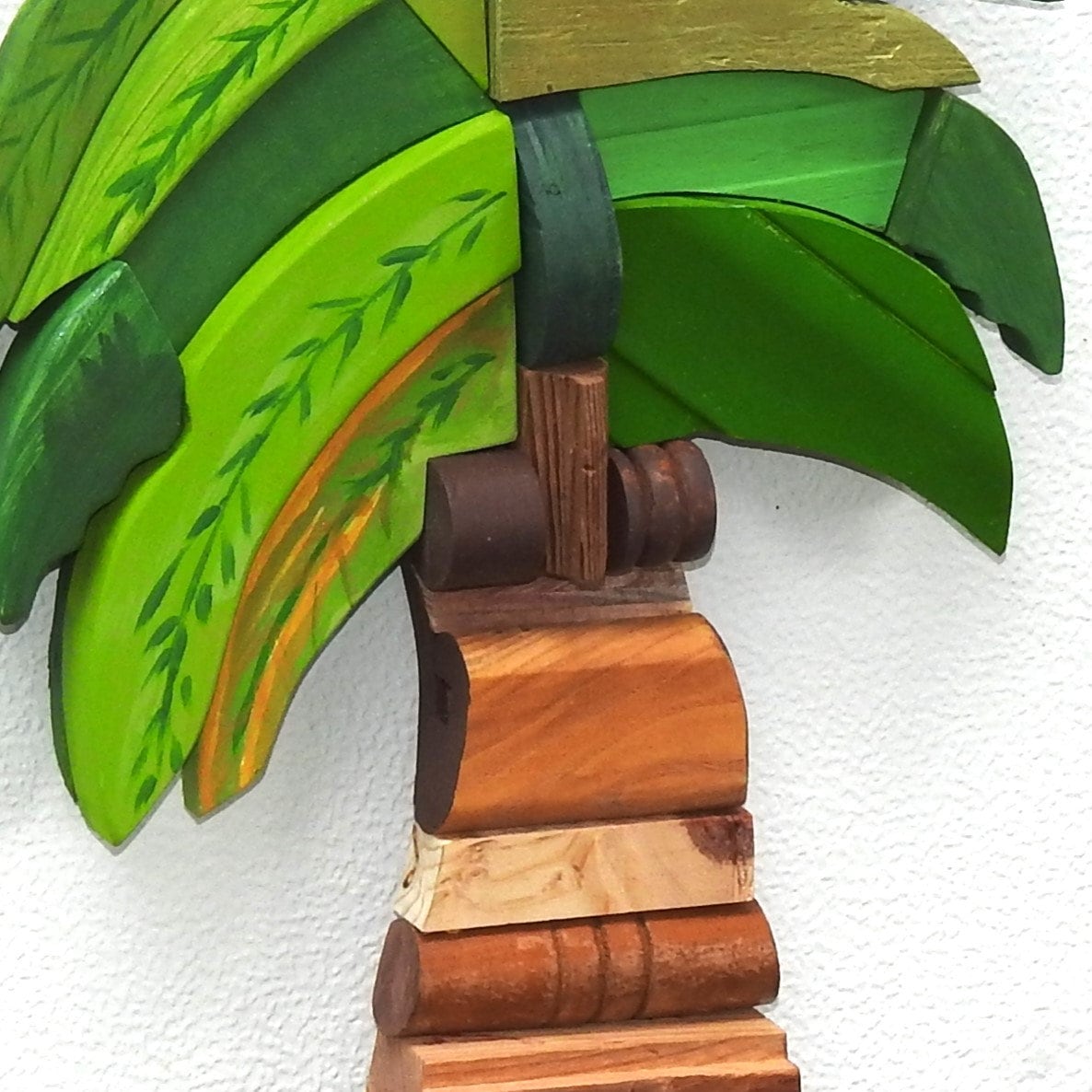 Small Coconut Palm Tree Wall Sculpture Recycled Wood 3D Wood Wall Art ...