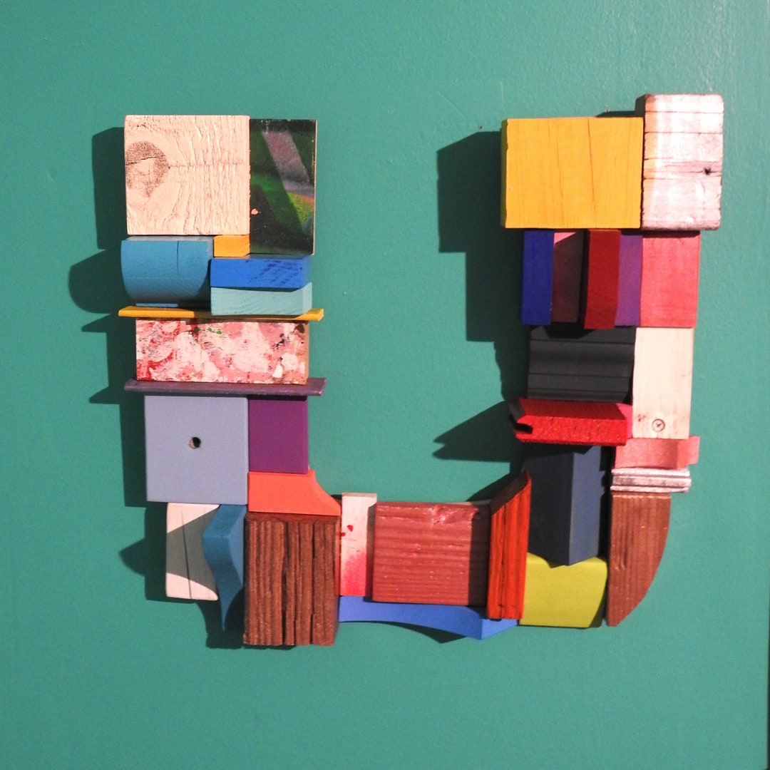 USA - Big Block Capital Letters - Colorful Wall Art - One of a Kind ...