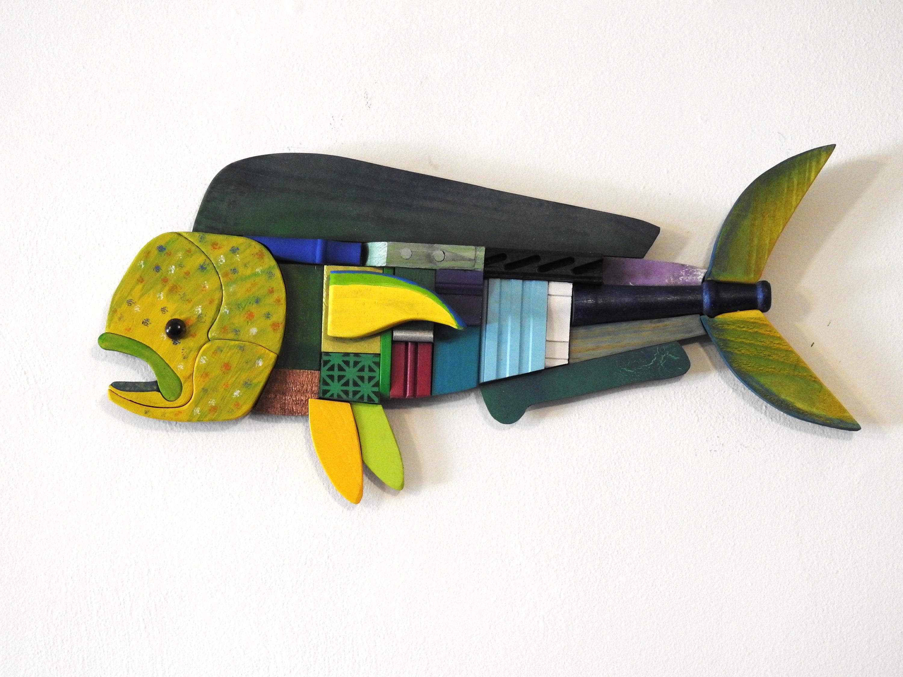 Mahi Mahi Big Block Dolphin - Caribbean Swimmer - One of a Kind - Hand ...