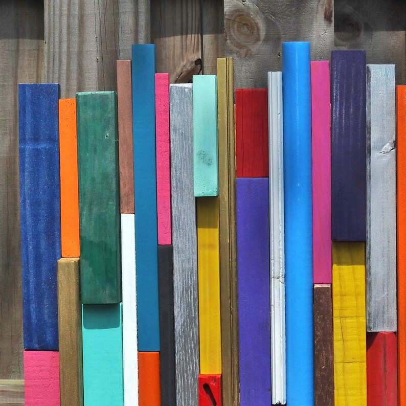 Varying Strips of Bright Colors - Made in America - OOAK - Made by Hand ...
