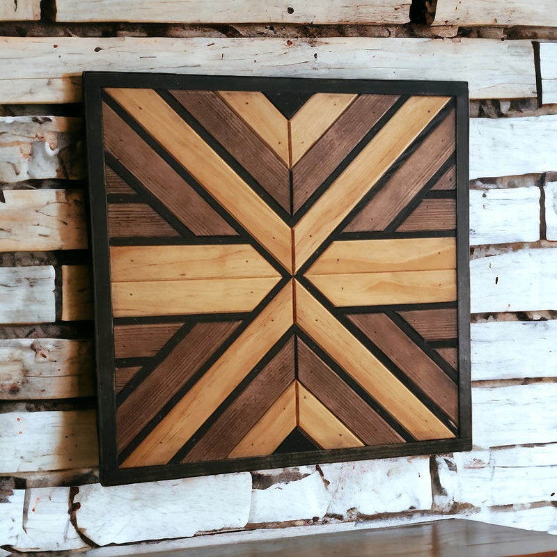 Geometric Wood Wall Art - Etsy