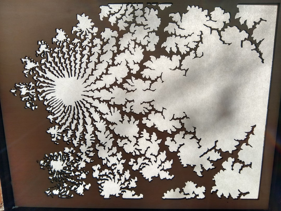 Fractal Sun Framed Laser-cut Silhouette - Etsy
