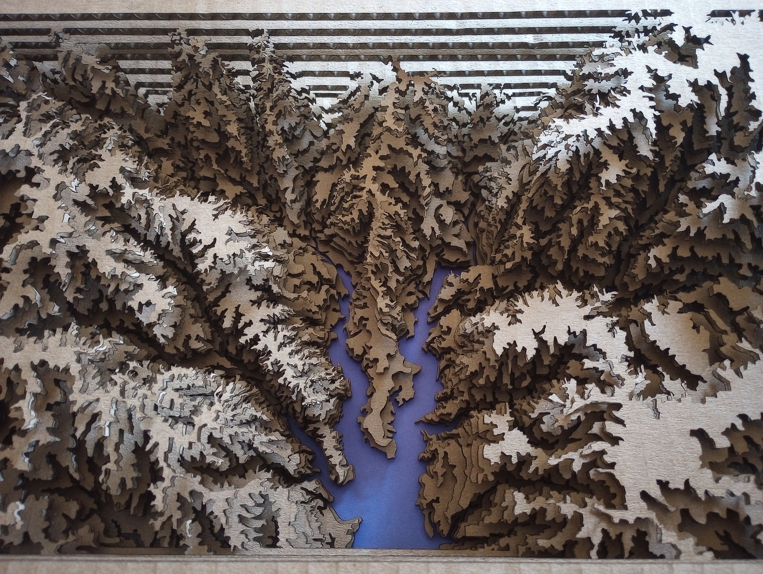 Laser-cut Relief Map of Mississippi River Delta - Etsy