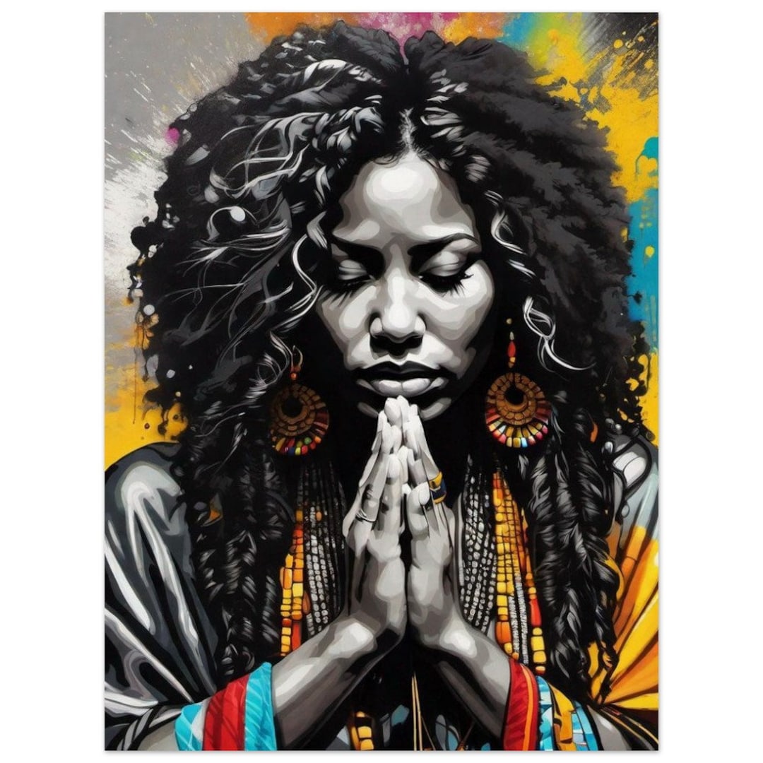 Prayer Warrior Wall Art Black Wall Decor Spiritual Decor Gift for Mom ...