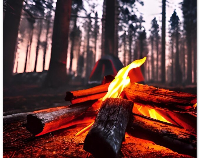 Campfire Print - Etsy
