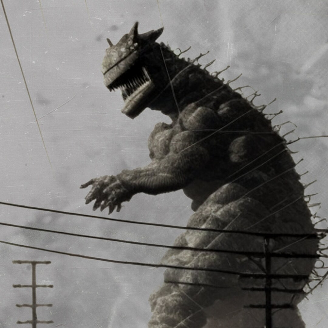 Retro Japan Godzilla Attacks Village Future Retro - Etsy