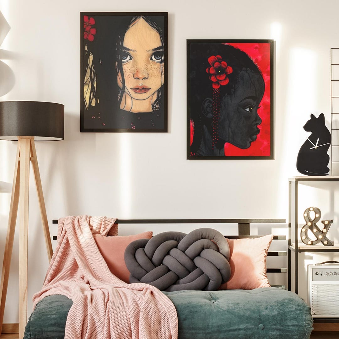 A Beautiful Geisha Child Art Print –inspired by Kitagawa Utamaro and ...