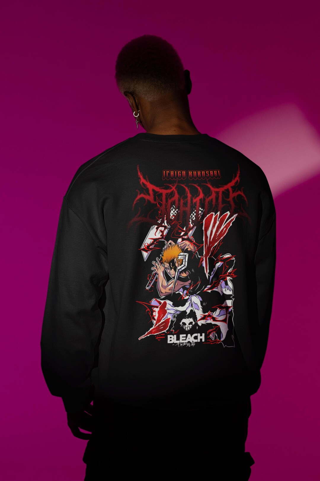 Ichigo Kurosaki Hoodie, Ichigo Kurosaki Sweatshirt, Aesthetic Anime ...