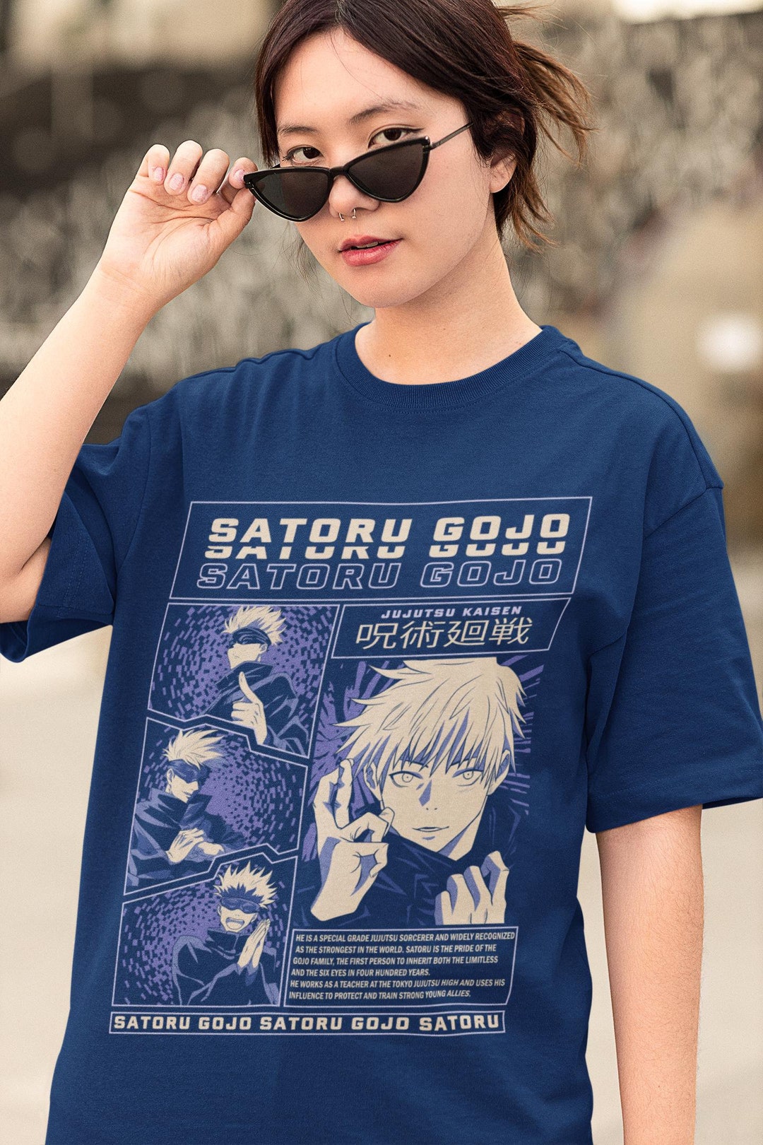 Satoru Gojo T-shirt, Jujutsu Kaisen Anime T-shirt, Anime Graphic T ...