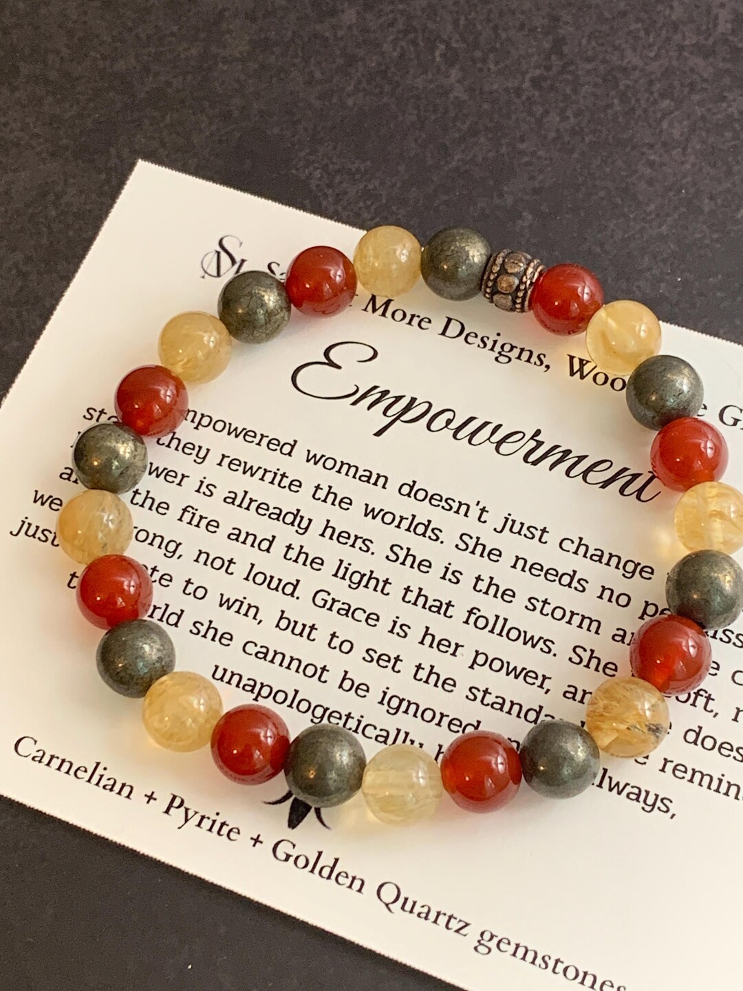Empowerment Gemstone Bracelet | Woman Affirmation | Natural Gemstones ...