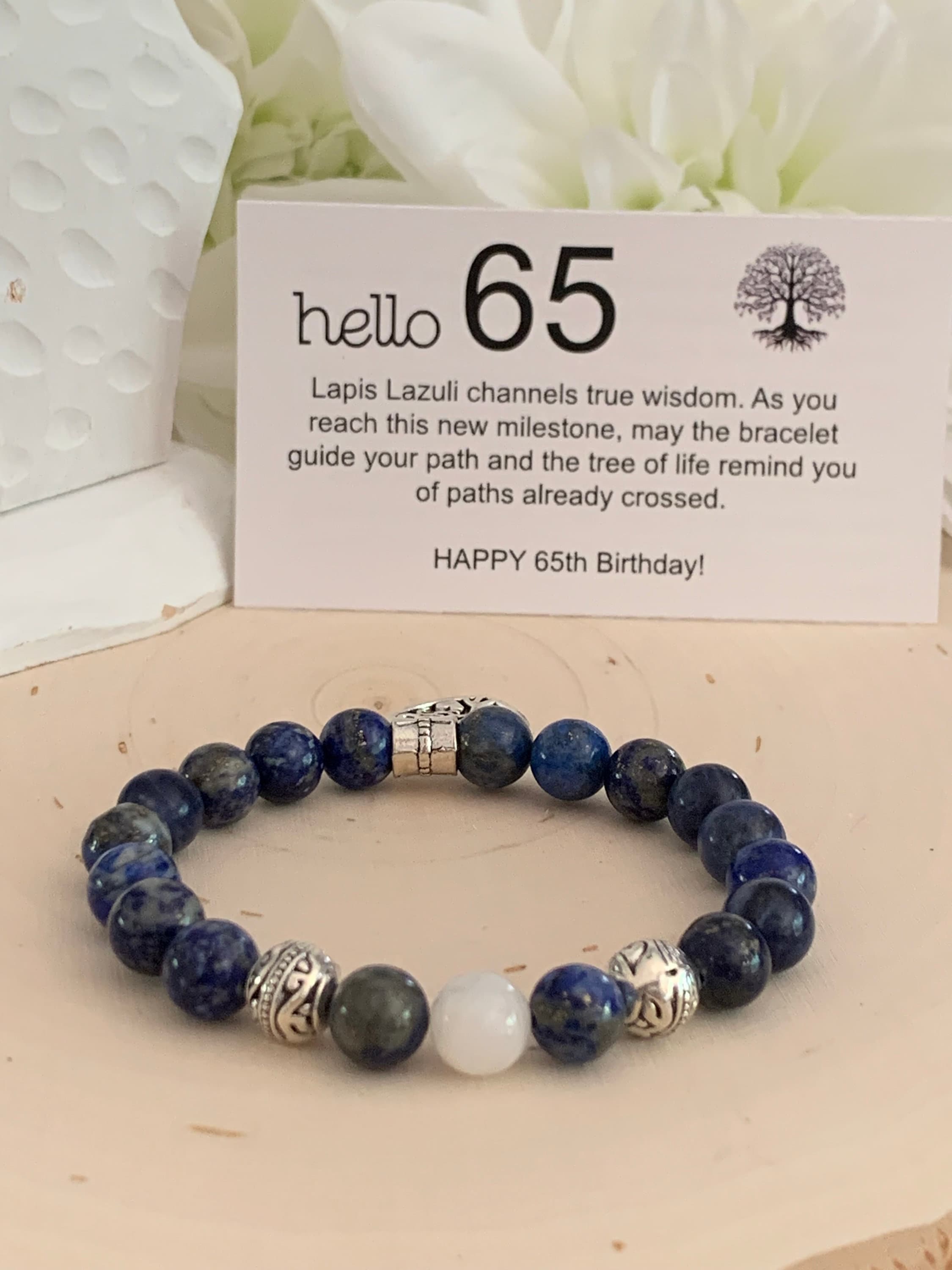 65th Birthday Gift | Hello 65 | Milestone 65th | Packaged Bracelet ...