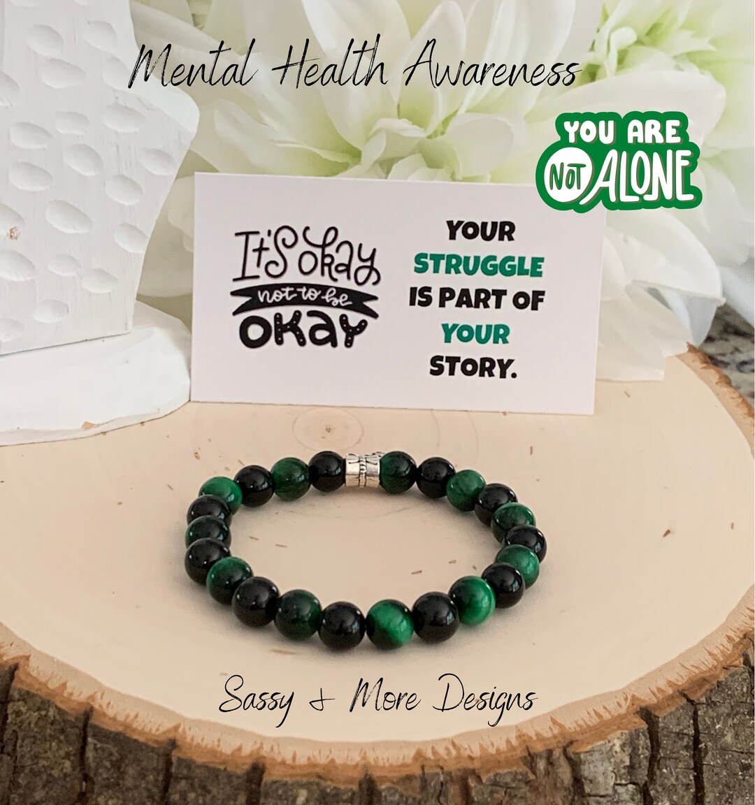 Mental Health Awareness Bracelet | Depression Bracelet | Green Tigers ...