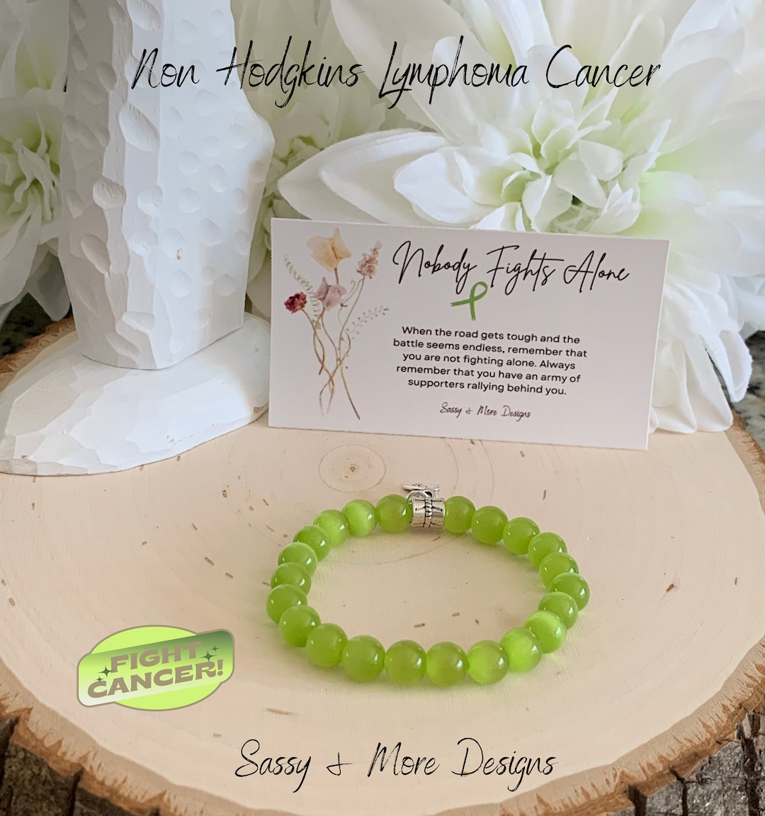Non-hodgkin Lymphoma Support Awareness Bracelet | Nobody Fights Alone ...