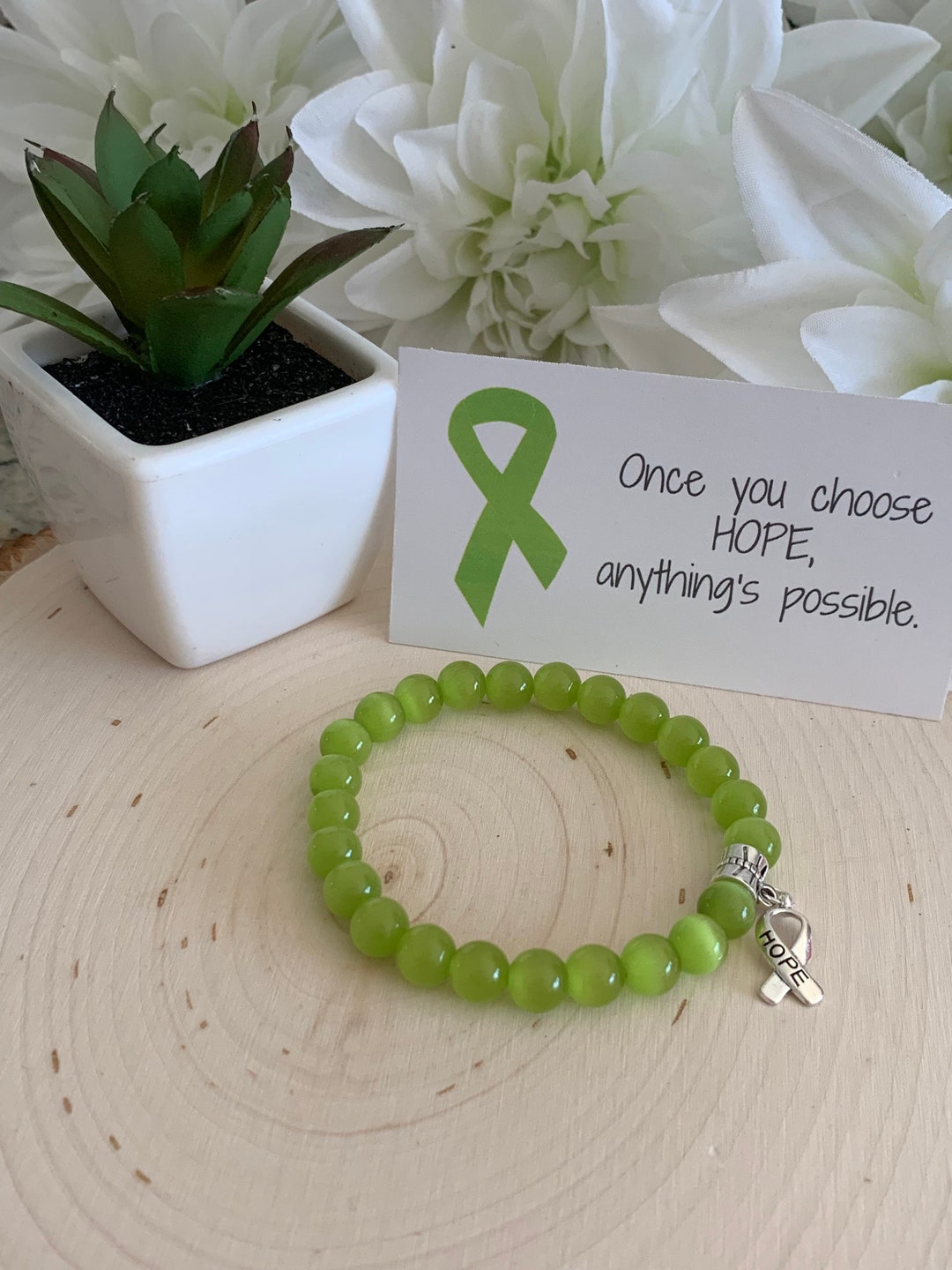 Non Hodgkins Lymphoma Cancer Support Awareness Beaded Bracelet - Etsy