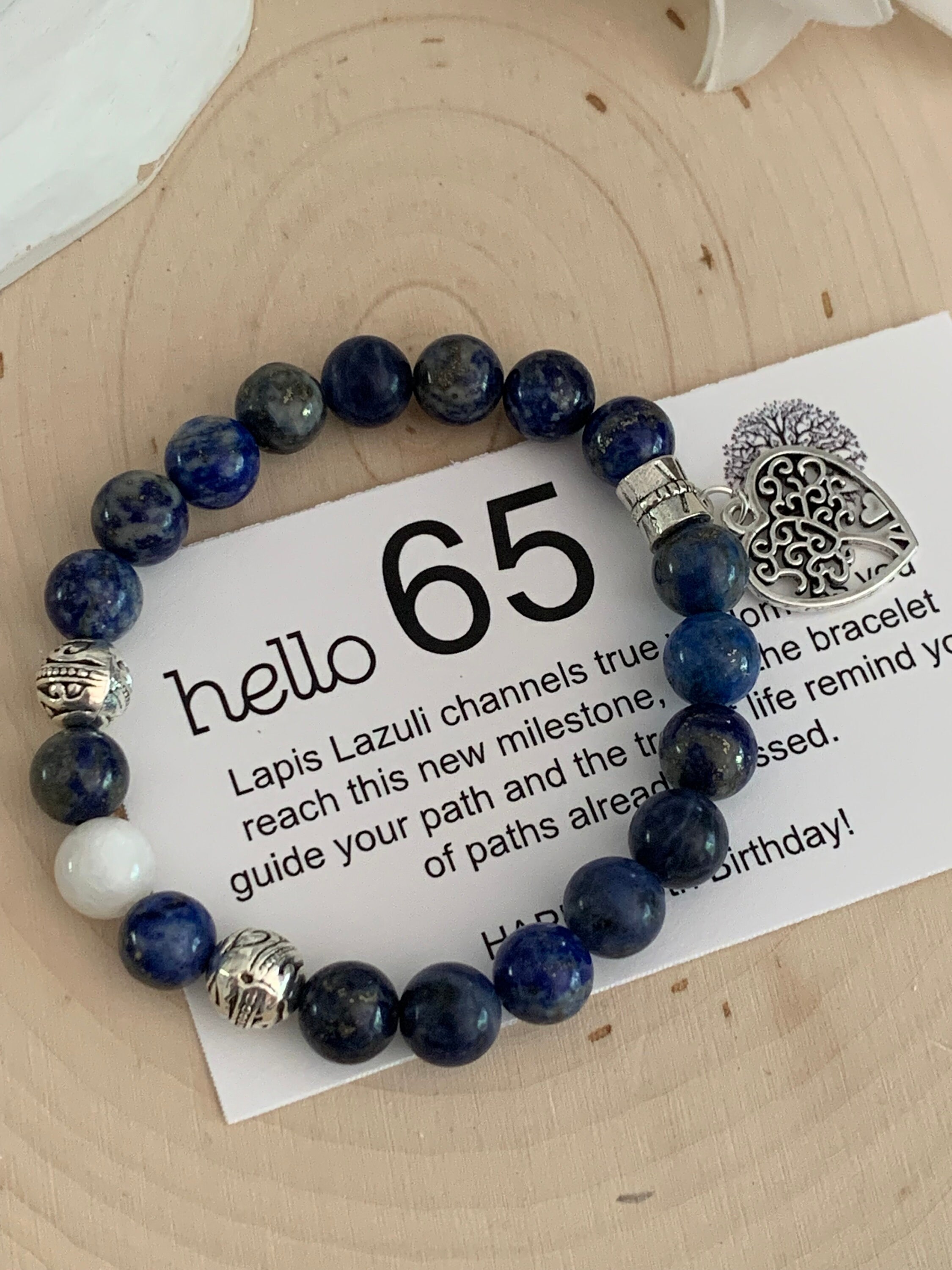 65th Birthday Gift | Hello 65 | Milestone 65th | Packaged Bracelet ...