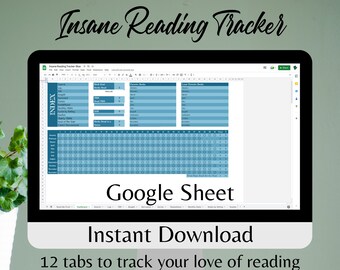 Book Tracker Spreadsheet Reading Log Google Sheets - Etsy