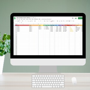Rainbow Basic Reading Tracker Spreadsheet in Google Sheets - Etsy