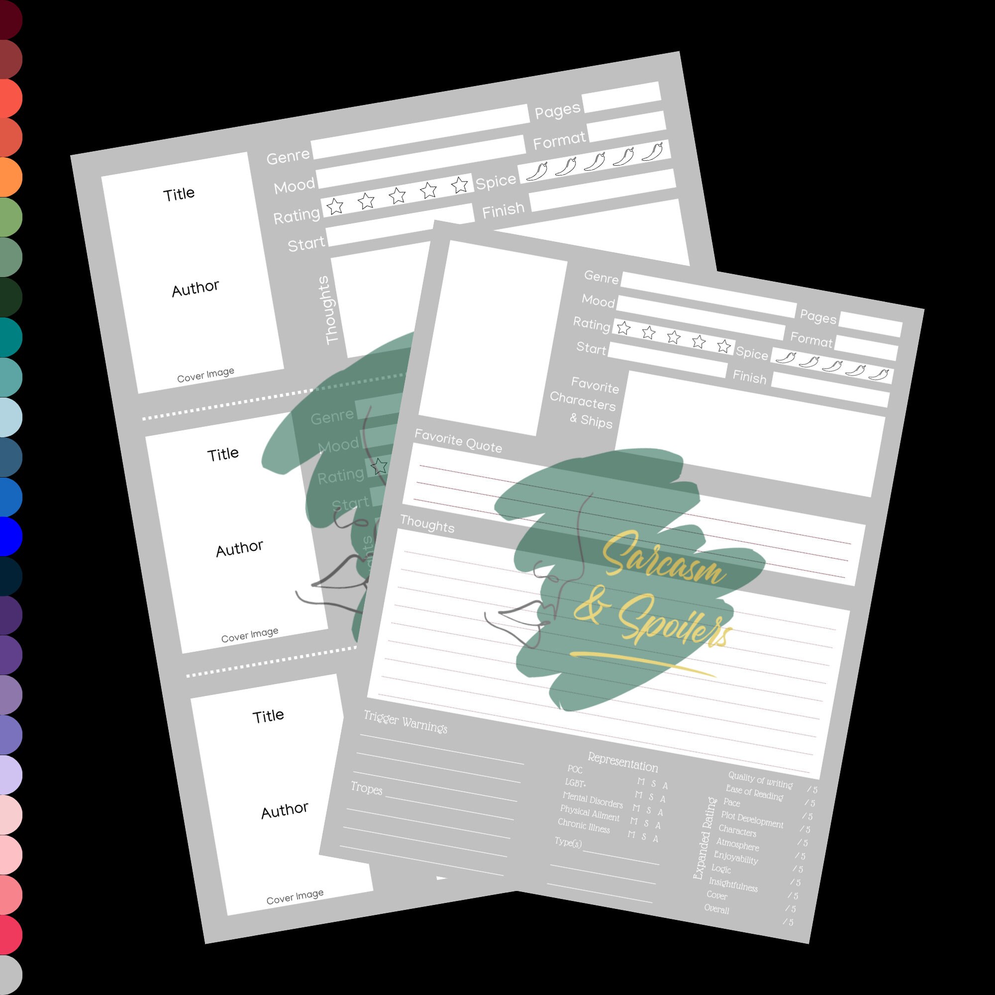 Readables Reading Tracker PDF Printables - Etsy