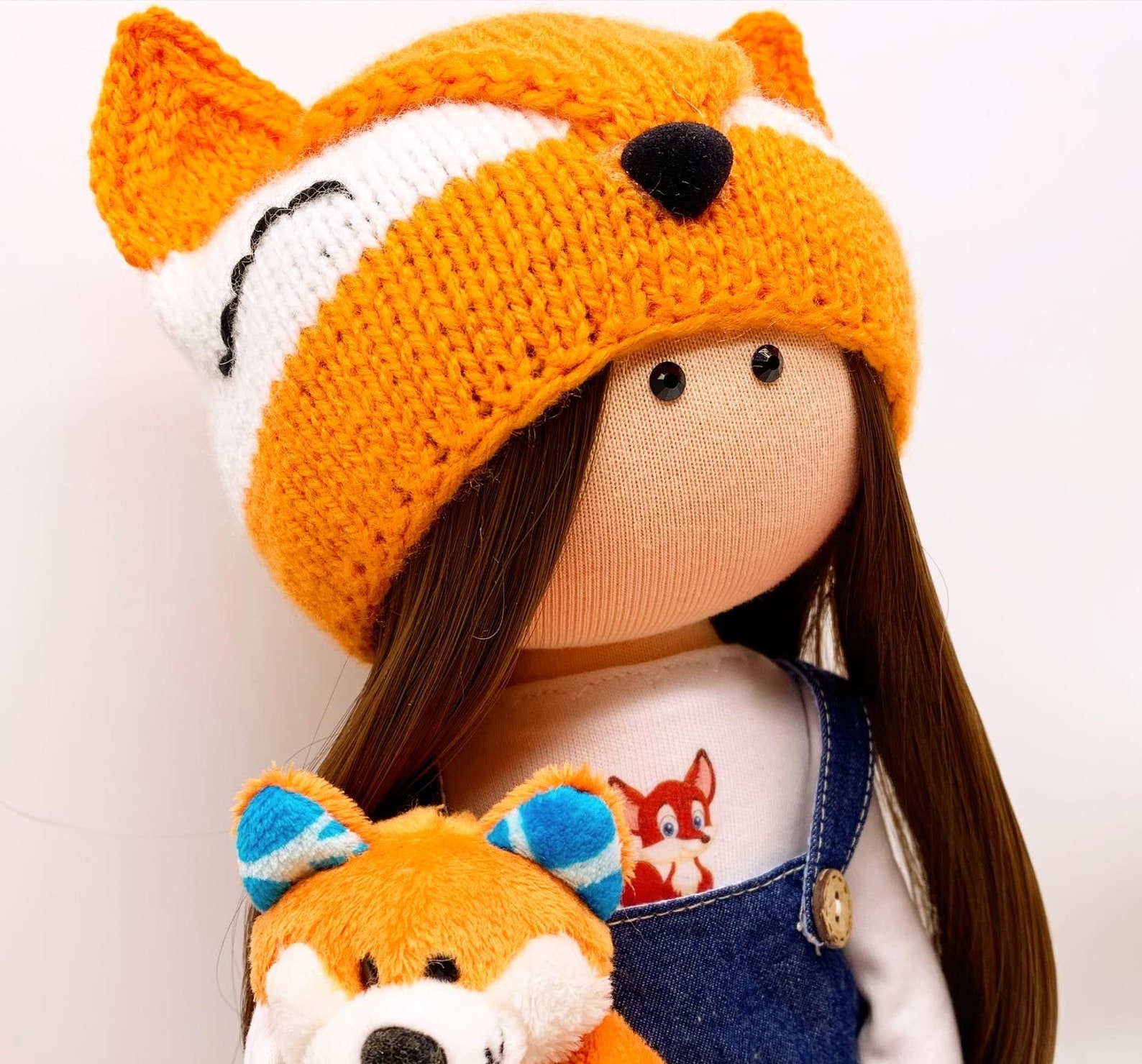 Interior Rag Textile Doll Tilda FOX With a Small FOX Toy - Etsy