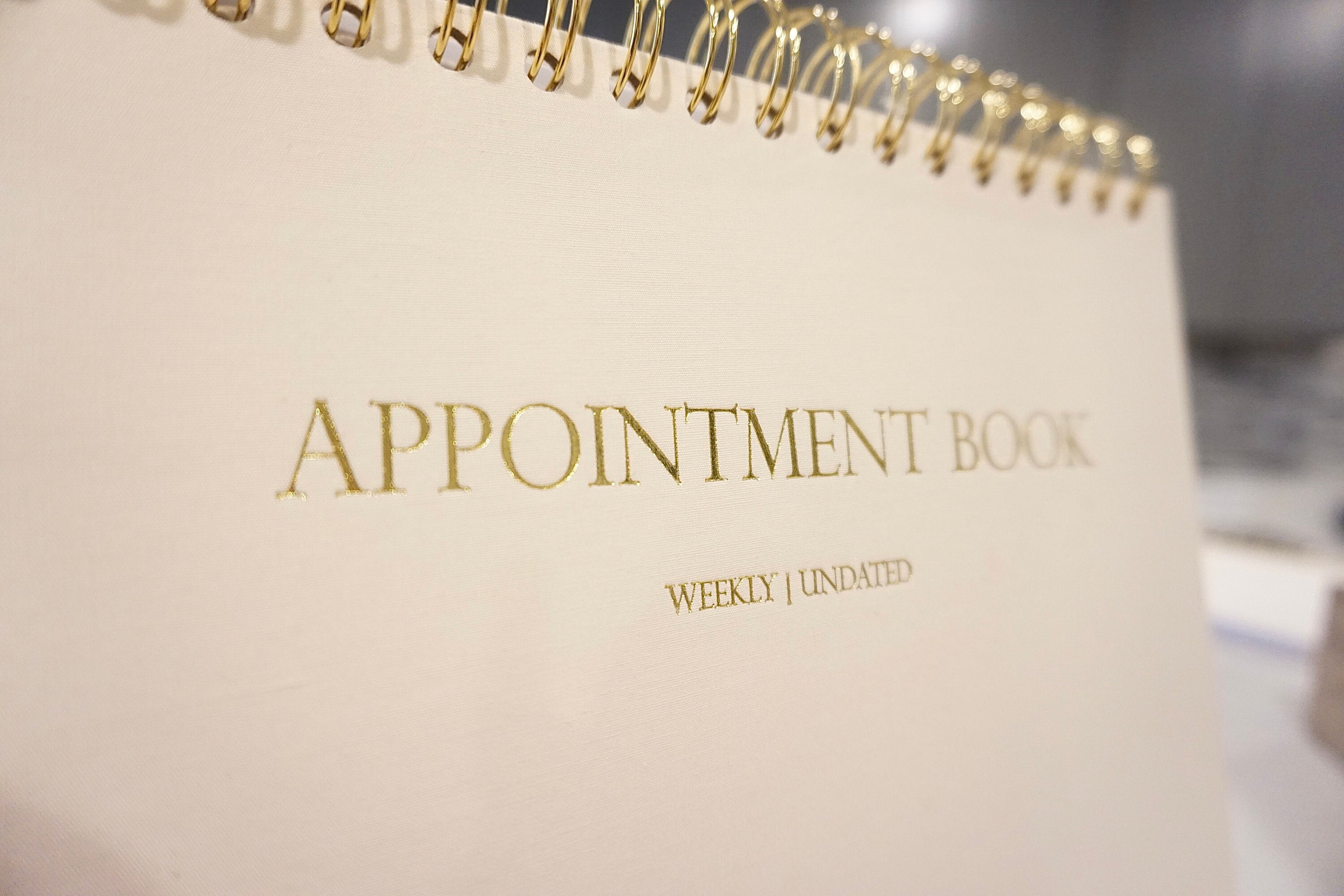 Appointment Book, Undated, Hardcover, Schedule Appointments, Minimalist ...