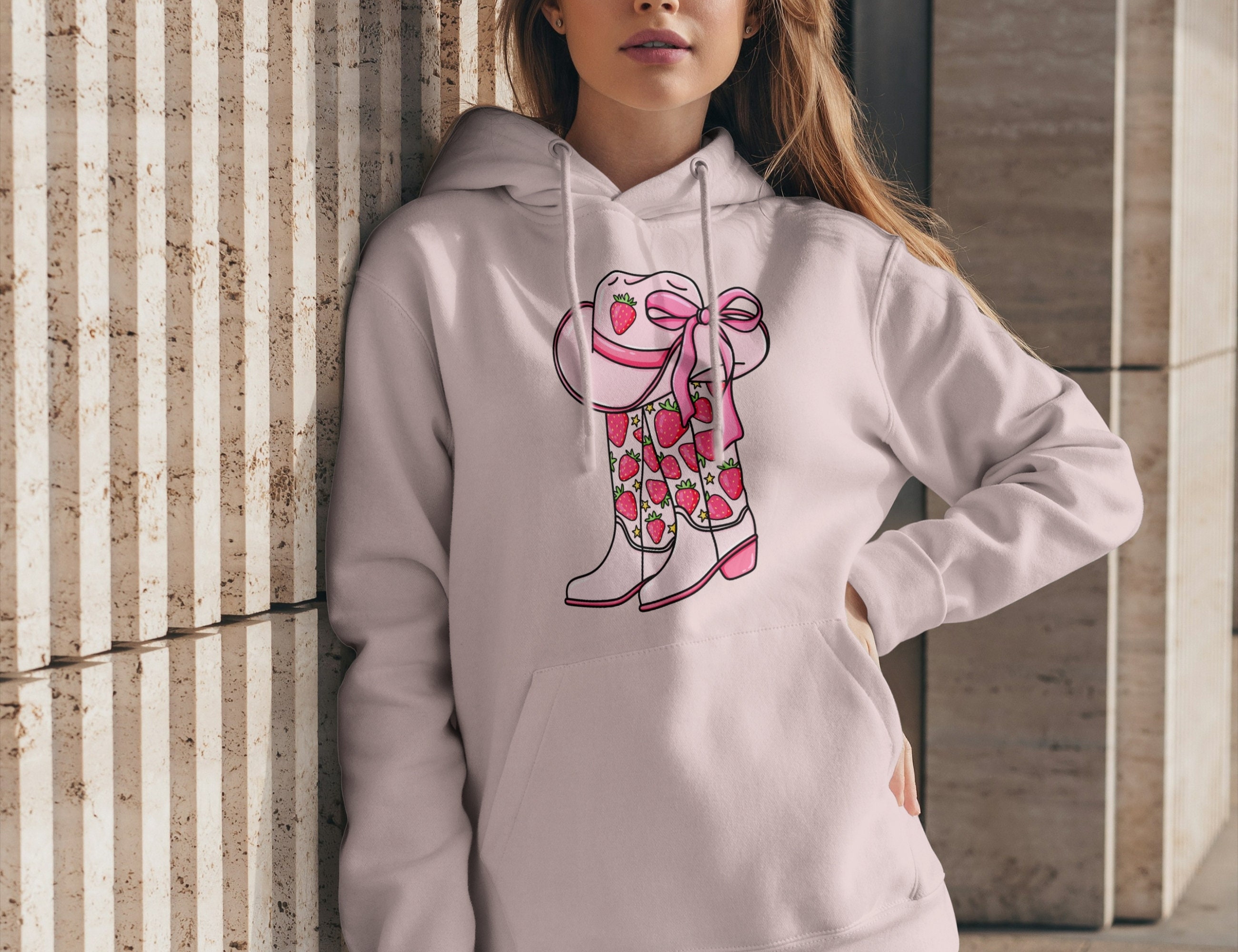 Strawberry Cowboy Boot PNG // Coquette Pink Bow Aesthetic Clip Art for ...