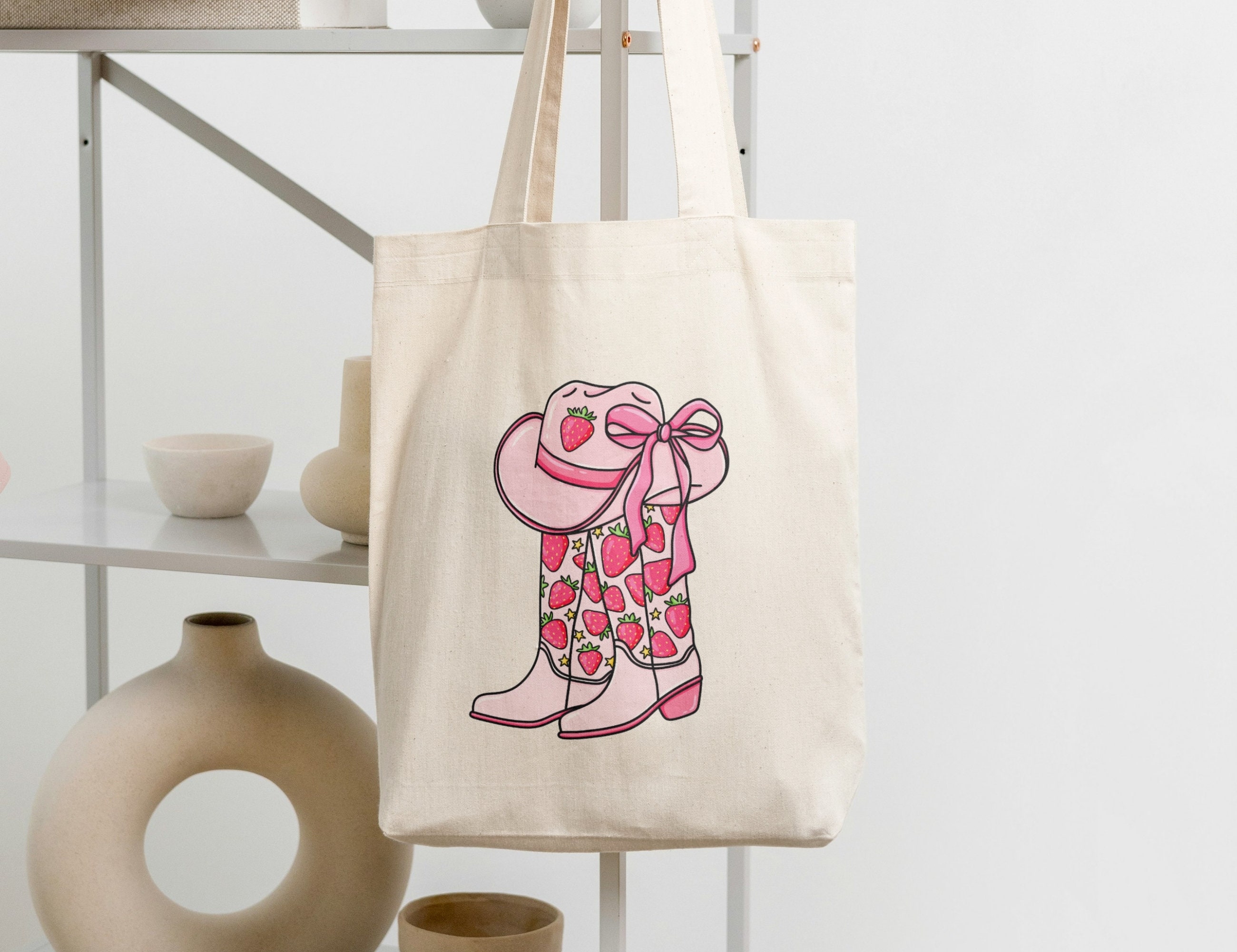 Strawberry Cowboy Boot PNG // Coquette Pink Bow Aesthetic Clip Art for ...