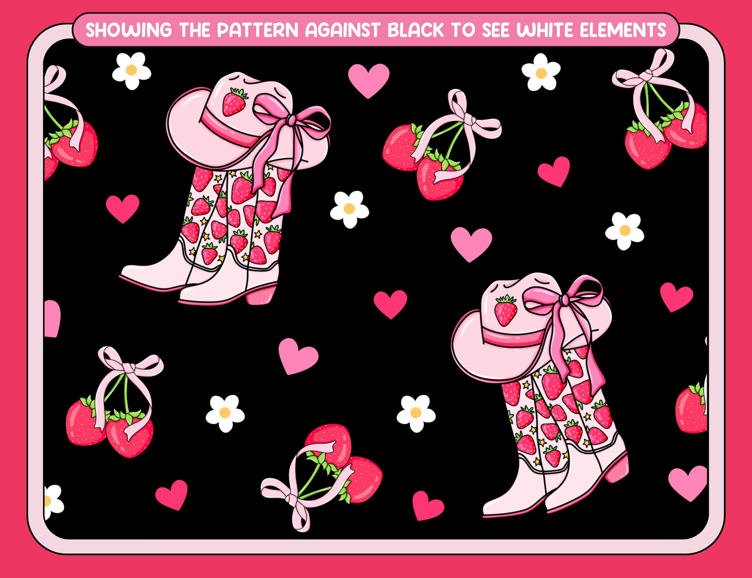 Pink Bow PNG Wrap for Libbey 16oz Glass Can // Coquette Strawberry Libbey SVG, Soft Girly Era ...