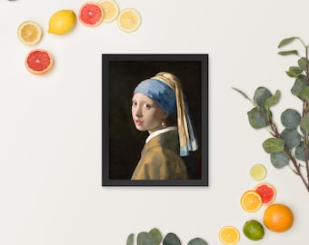 Girl With a Pearl Earring Ca. 1665 Reproduction Print- Johannes Vermeer ...
