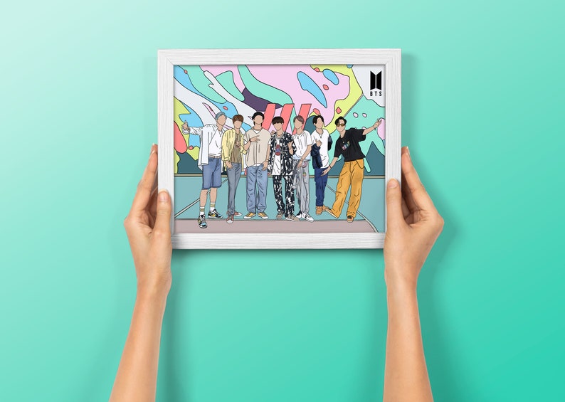 BTS Colorful, BTS Digital Download, BTS Poster, Bts Wall Art, Bts ...
