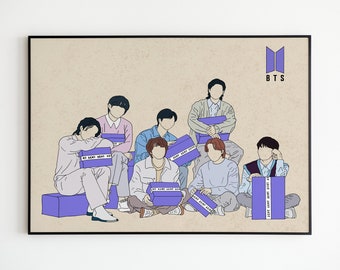 BTS Blue, Bts Digital Download, Bts Poster, BTS Wall Art, Bts Minimal ...