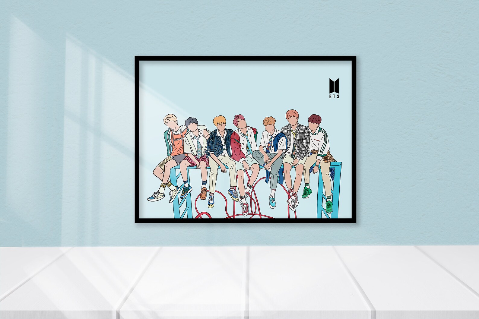 BTS Blue, Bts Digital Download, Bts Poster, BTS Wall Art, Bts Minimal ...