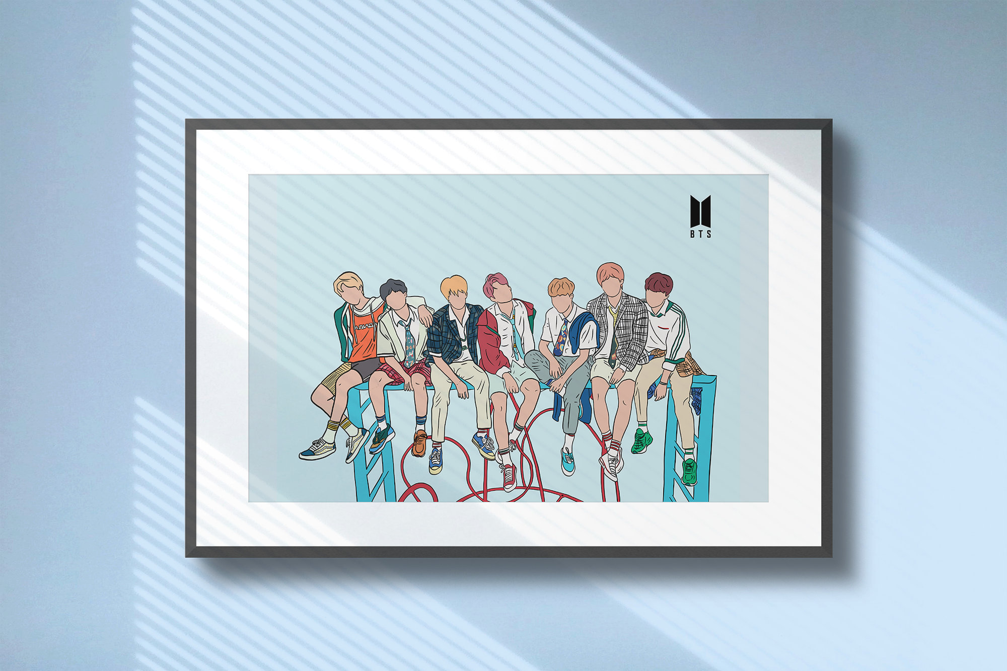 BTS Blue, Bts Digital Download, Bts Poster, BTS Wall Art, Bts Minimal ...