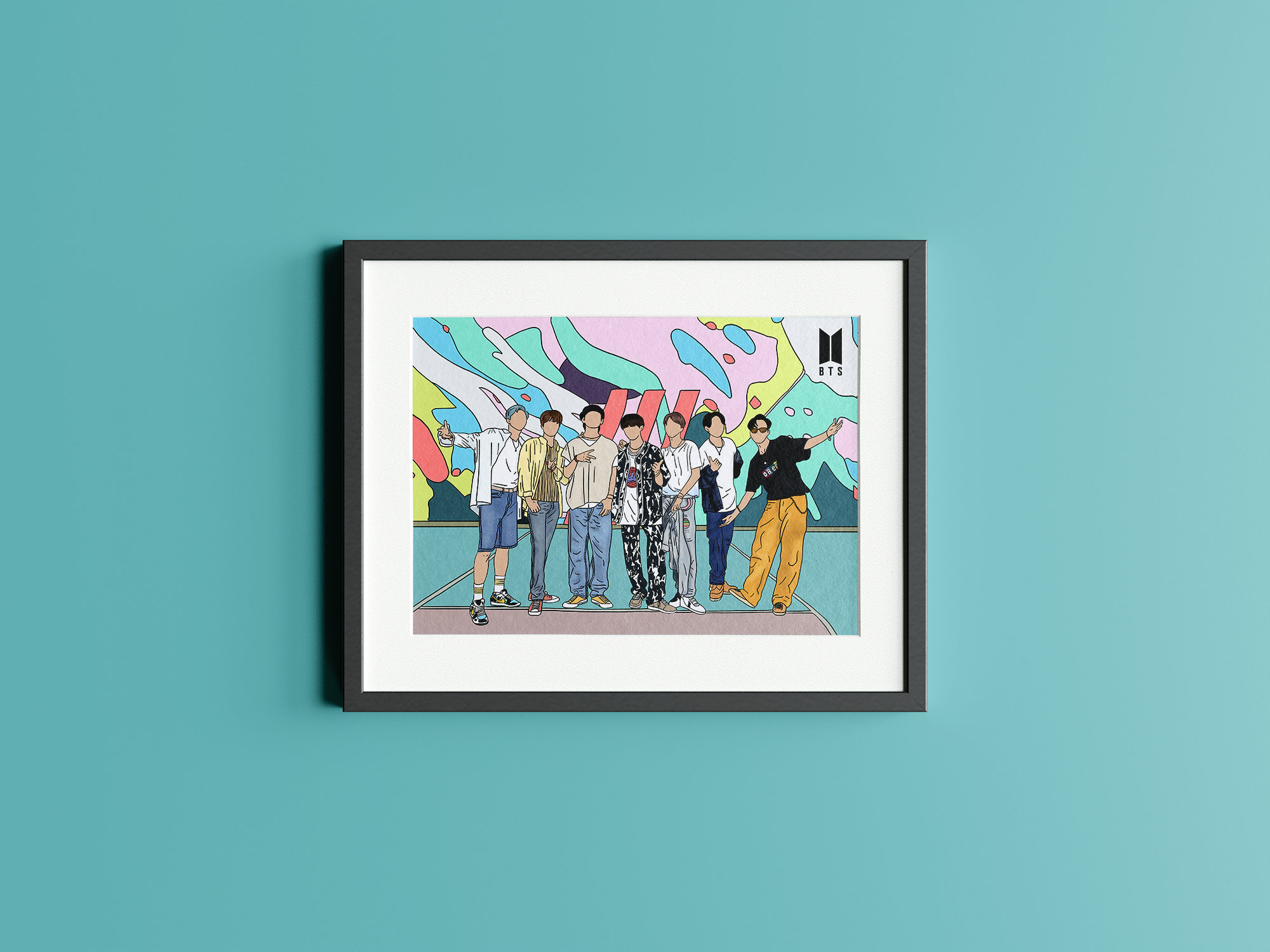 BTS Colorful, BTS Digital Download, BTS Poster, Bts Wall Art, Bts ...