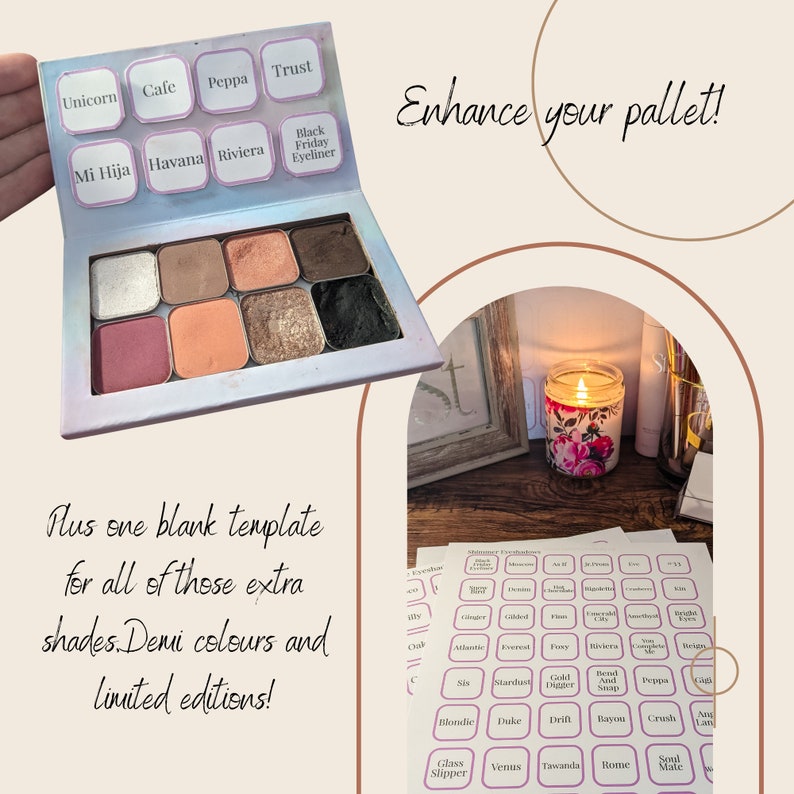 Labels for Seint Beauty Pallet - Eye Shadows and IIID Foundation ...