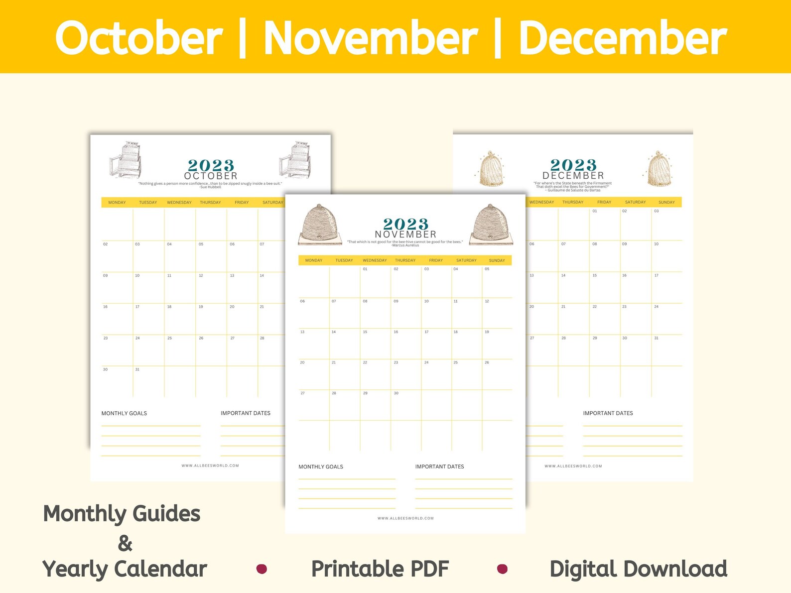 Beekeeper's Calendar and Monthly Beekeeping Guide 2025, Backyard ...