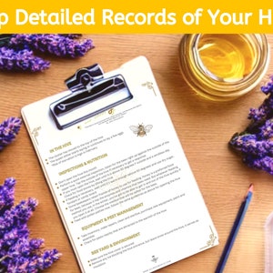 Beekeepers Record Keeping Bundle, Beekeeping Logbook, Beehive ...