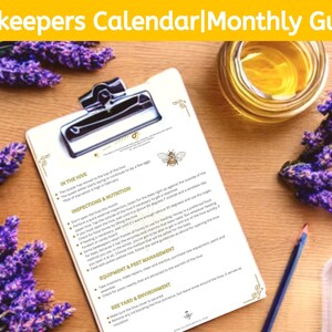 Beekeeper's Calendar and Monthly Beekeeping Guide 2025, Backyard ...