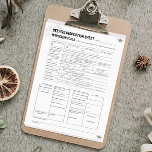 Beehive Inspection Journal, Bee Keeping Logbook, Beekeeping Inspection ...