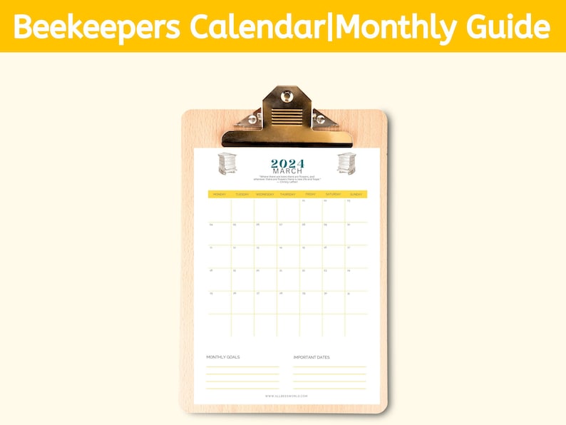 Beekeepers Record Keeping Bundle 2025 for Northern US States , Beehive ...