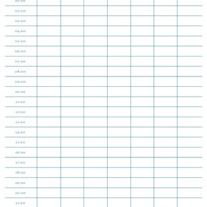 Weekly 24 Hour Schedule Weekly Planner Digital Instant - Etsy