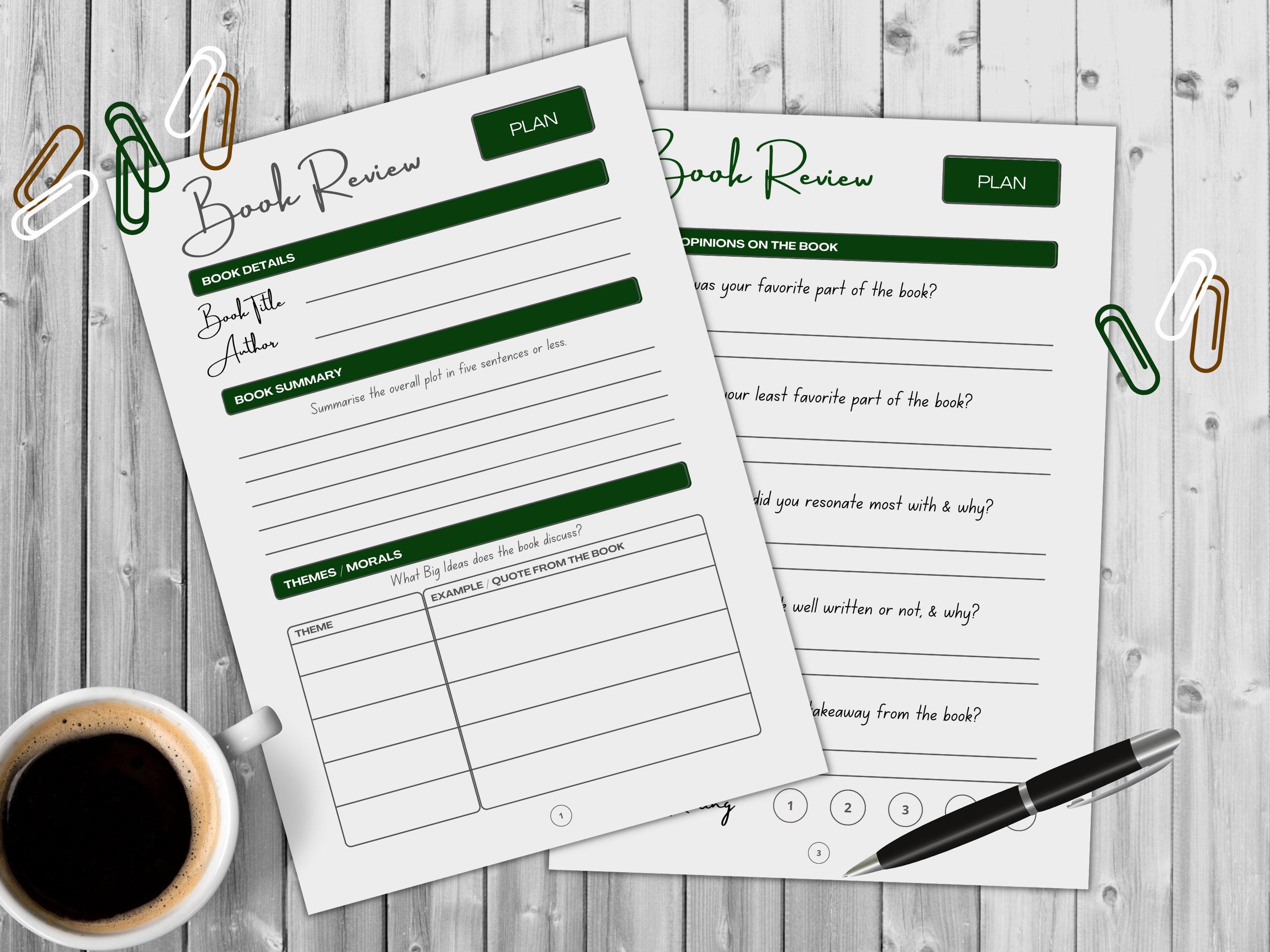 Book Review Planner, Template & Structure Guide | College University ...