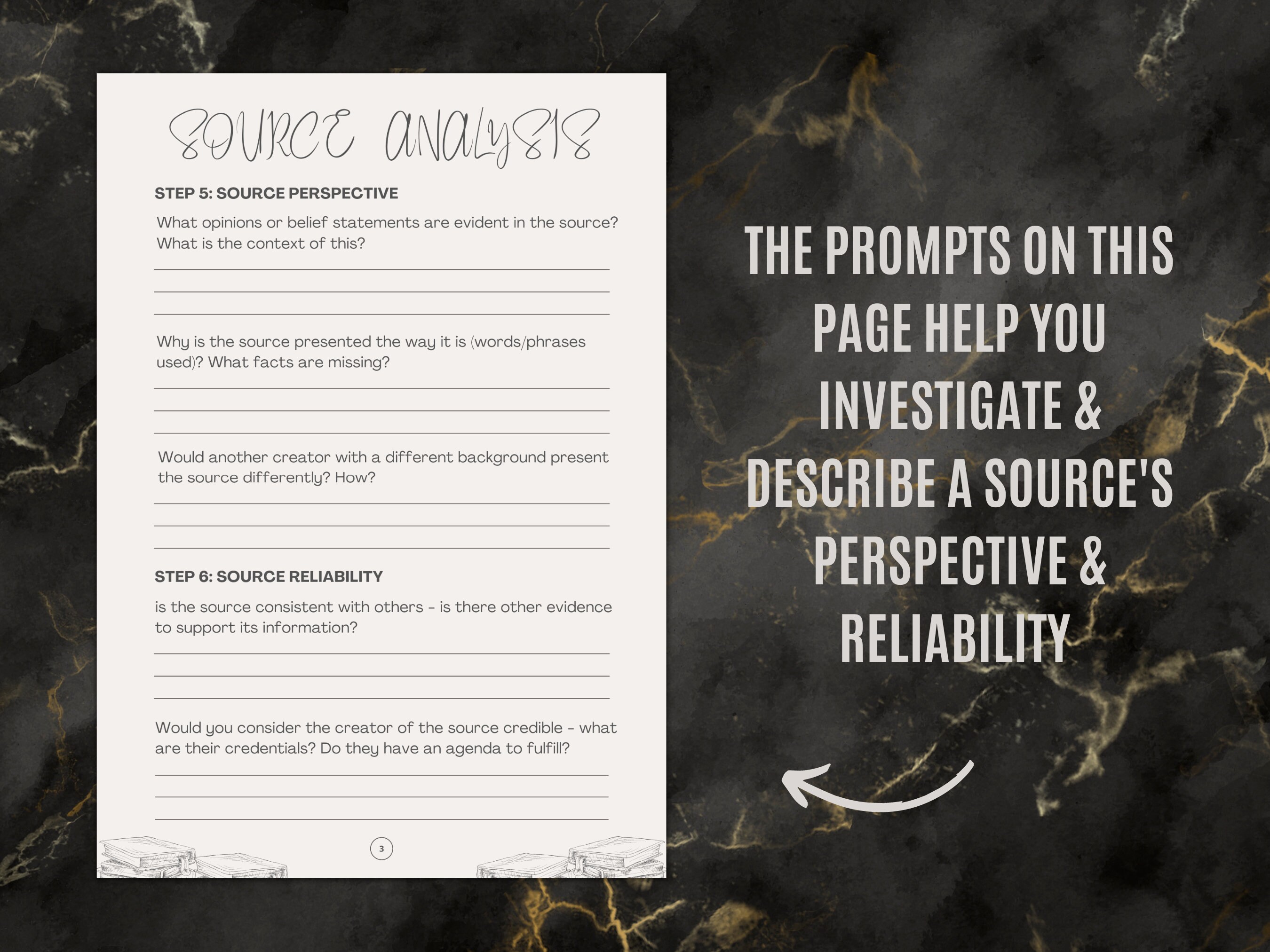 Source Analysis Worksheet & Planner Booklet History Analysis for ...